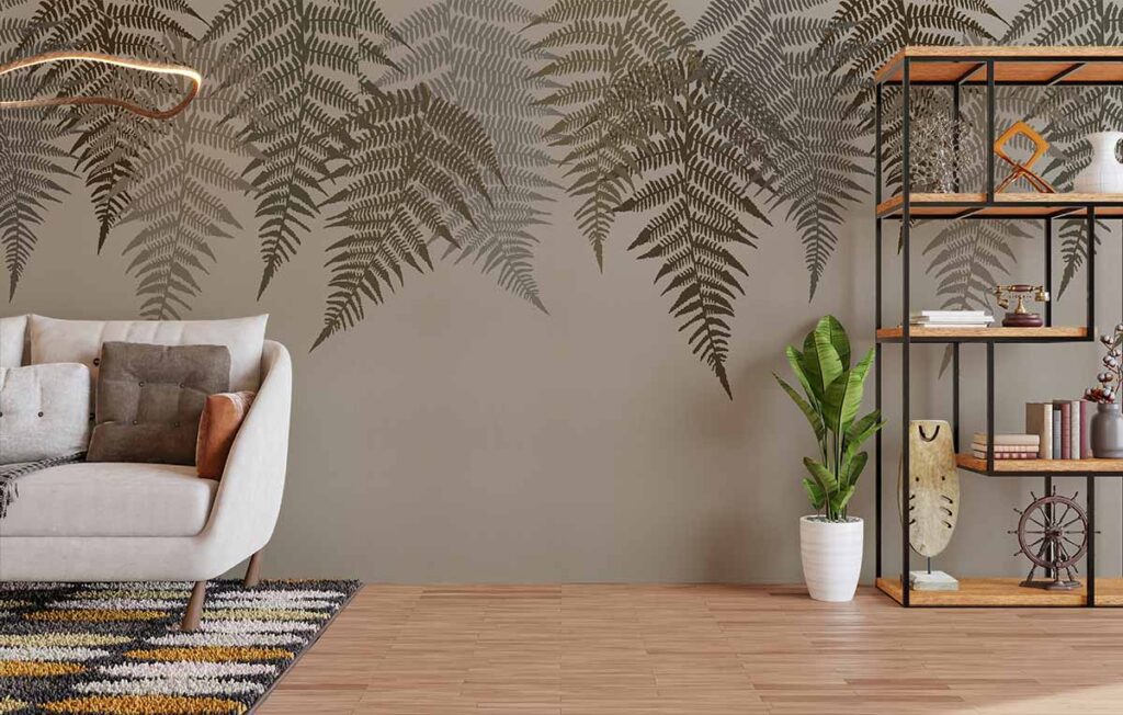 Classy Hanging Fern Leaves Wallpaper Mural - Magicdecor®