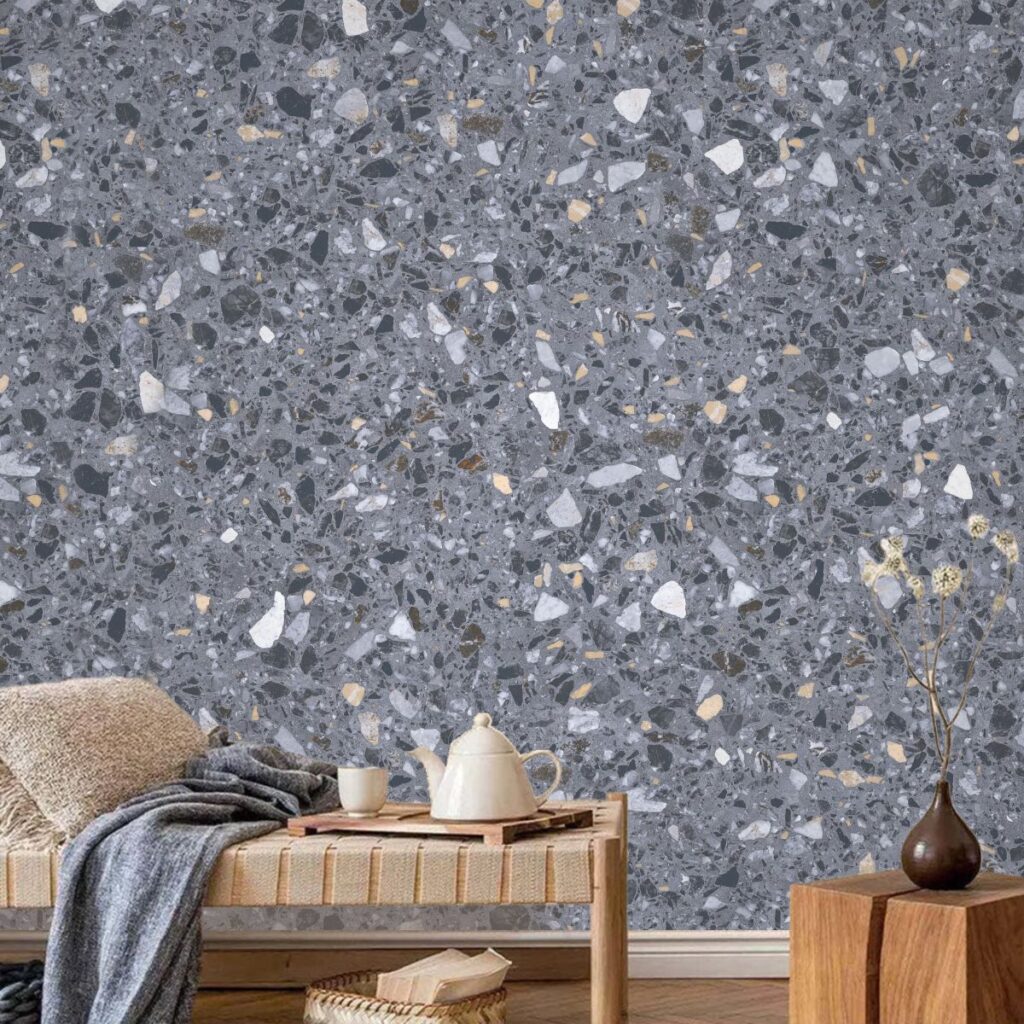 Terazzo Texture Marble Stone Grey Wallpaper - Magicdecor®