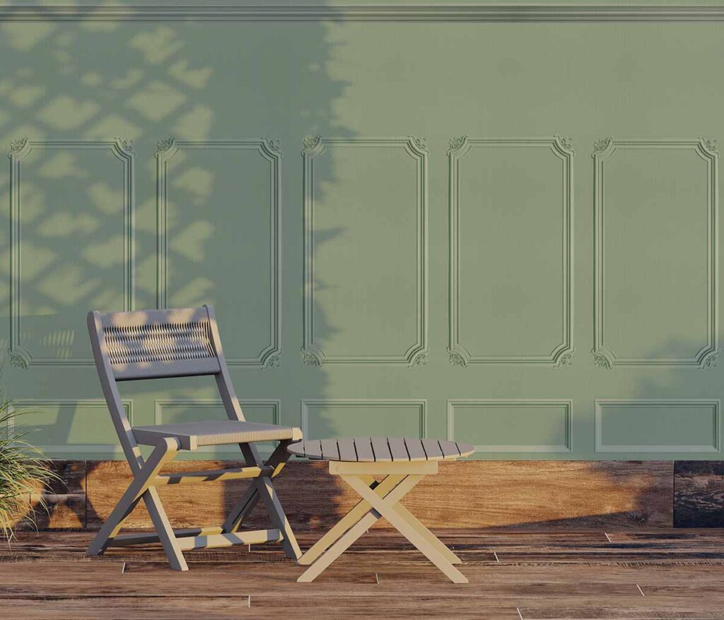 Sage Green 3D Panel Design Wallpaper Mural - Magicdecor®