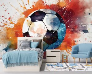 Football Abstract Design Wallpaper Mural - Magicdecor®
