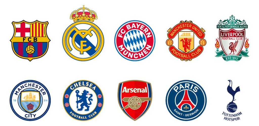 Football Clubs Logo Wallpaper Mural - Magicdecor®