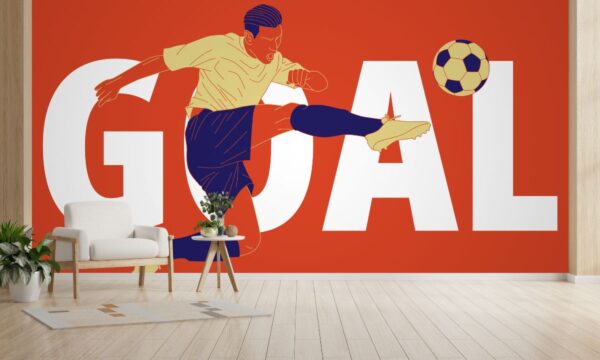 Go for Goal Football Mural Wallpaper - Magicdecor®