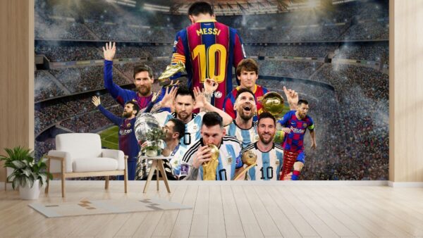 Legendary Footballer Messi Wallpaper for Wall - Magicdecor®
