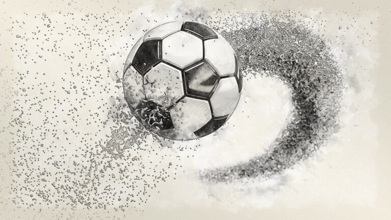 Soccer Ball Pencil and Watercolor Sketch Wallpaper Mural - Magicdecor®