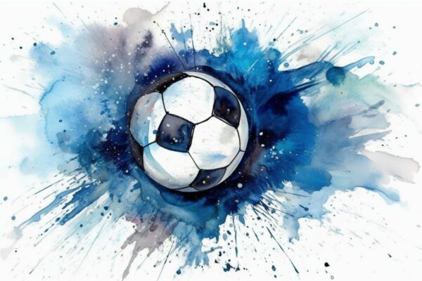 Soccer Football Watercolor Wallpaper - Magicdecor®