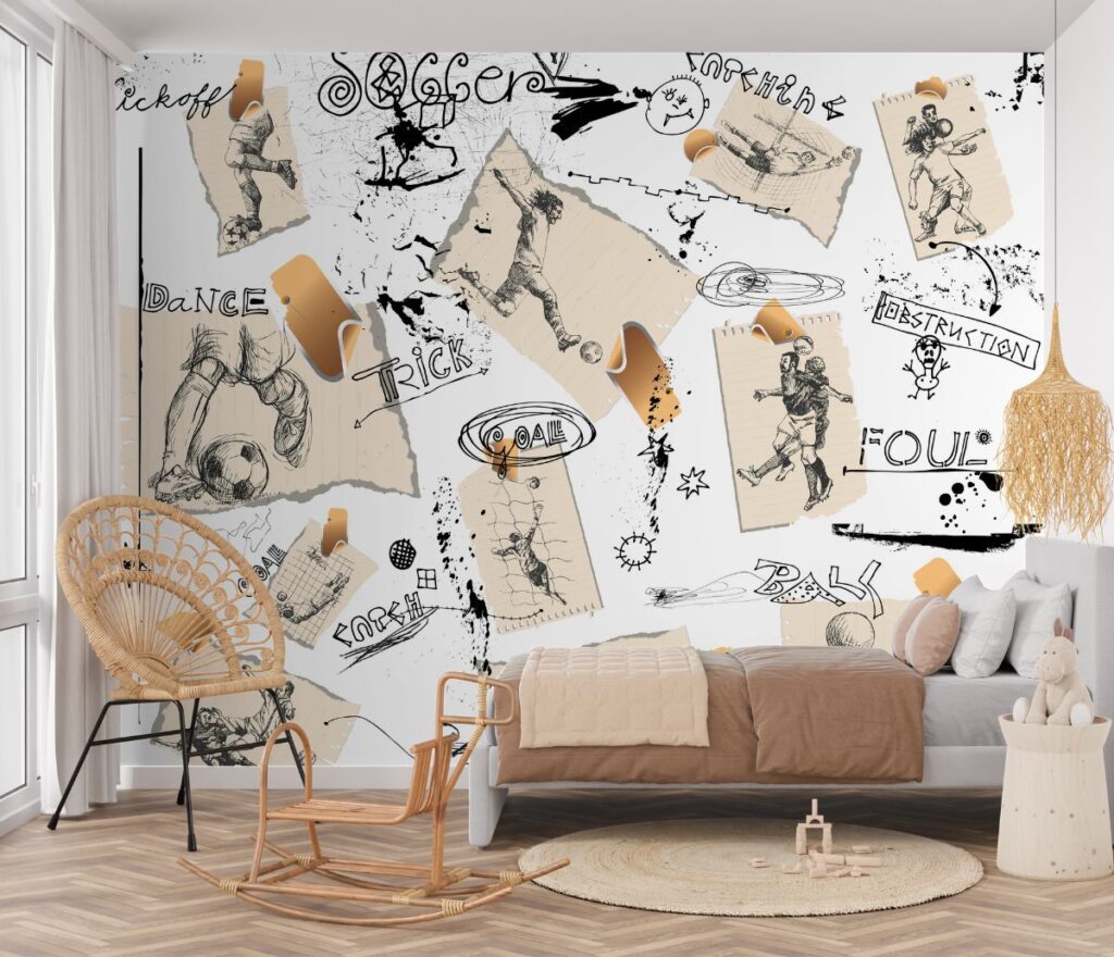 The Art of Football Mural Wallpaper - Magicdecor®