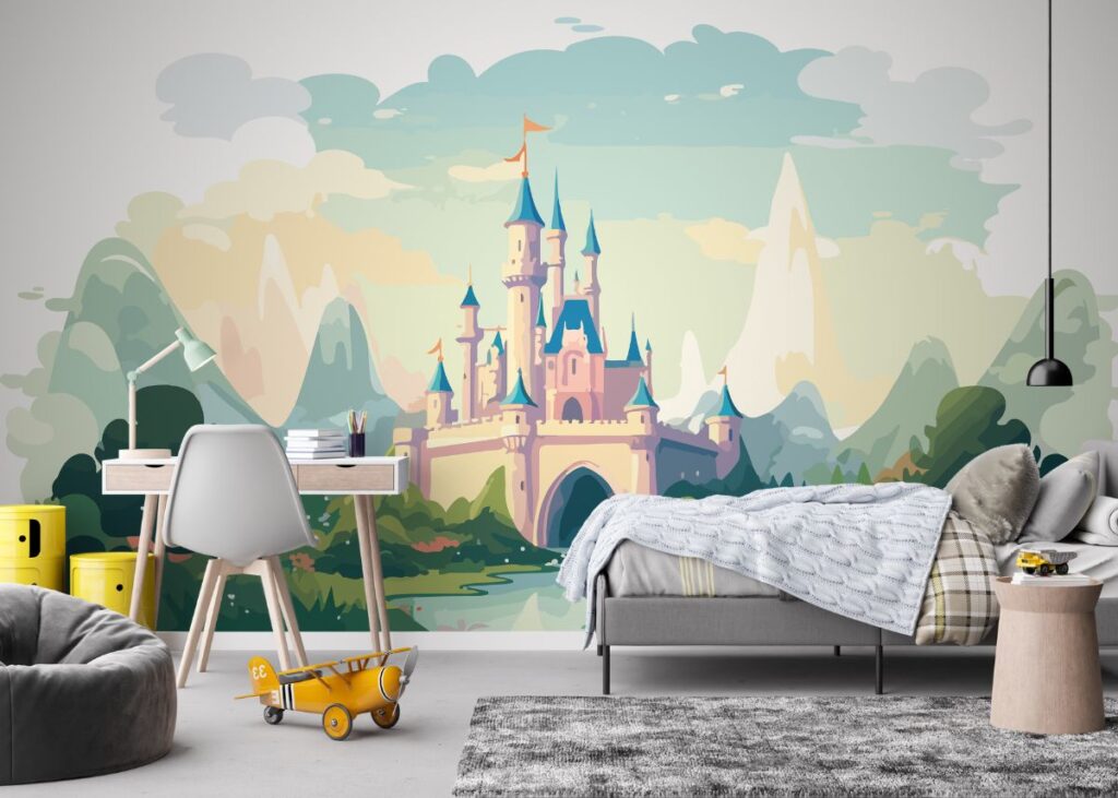 Enchanted Castle Painting Wallpaper Mural - Magicdecor®