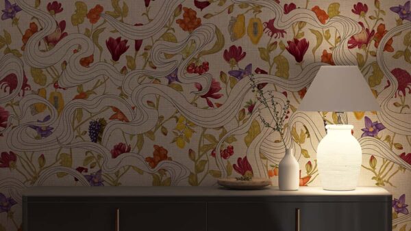 Mehak, Beautiful Floral Design Mural Wallpaper, Customized - Magicdecor®