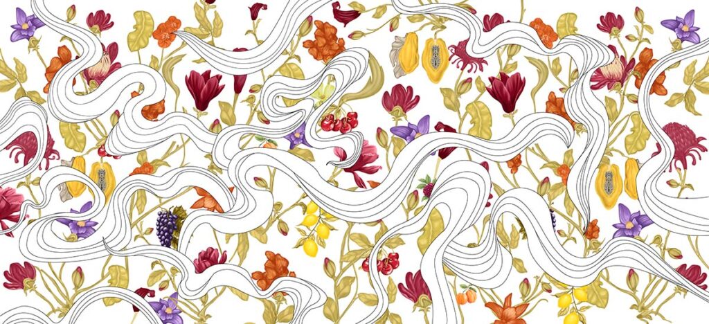 Mehak, Beautiful Floral Design Mural Wallpaper, Customized - Magicdecor®