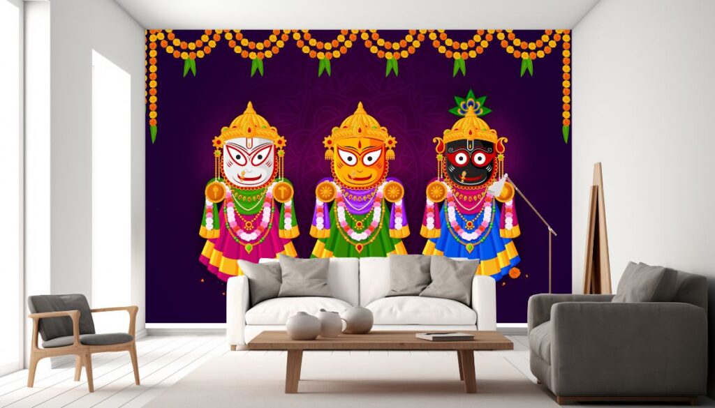 Wallpaper Mural of Shri Jagannath Balabhadra Subhadra Ratha Yatra - Magicdecor®