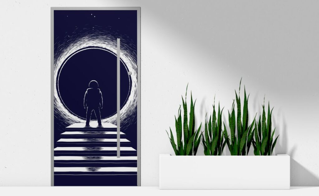 Wormhole Teleport Wallpaper Mural for Door - Magicdecor®