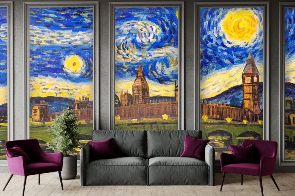 London City Starry Night Sky Wall Mural Wallpaper - Magicdecor®