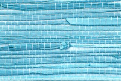 Calm Blue Tile Wallpaper with Grass Cloth Texture - Magicdecor®