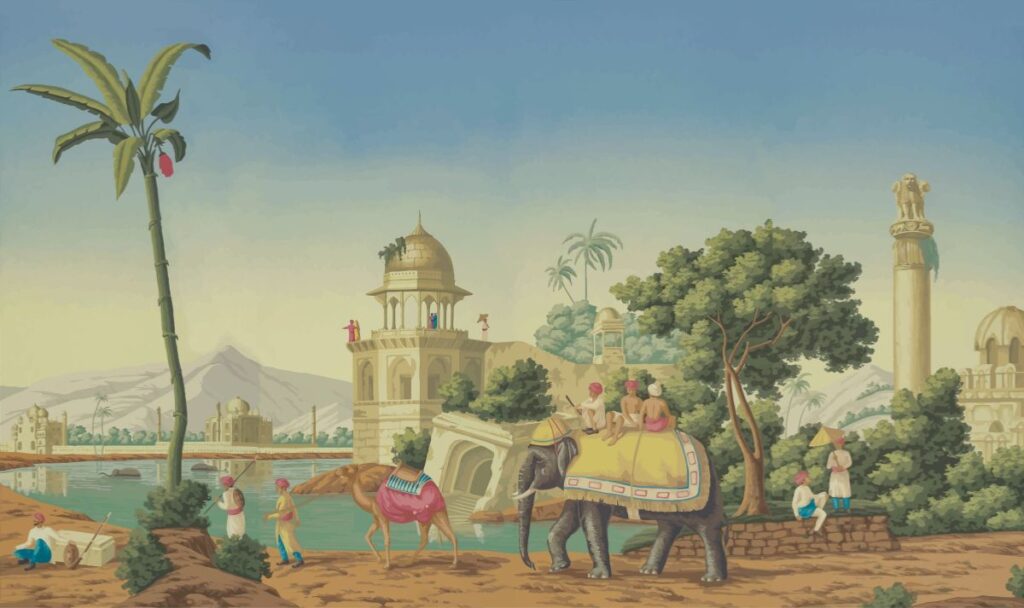 Vintage Landscape of India Wallpaper Mural for Wall - Magicdecor®