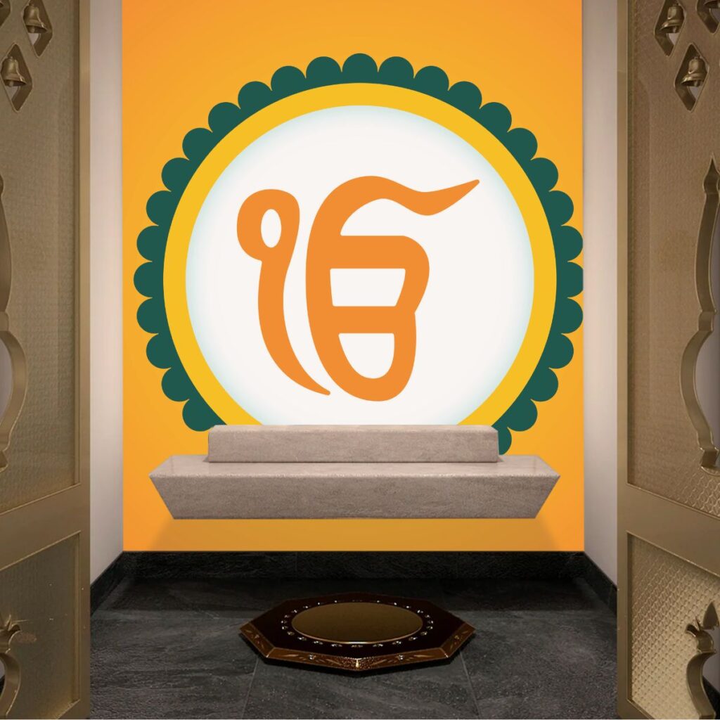 Ek Omkar Sikh Religion Symbol Wallpaper for Wall - Magicdecor®