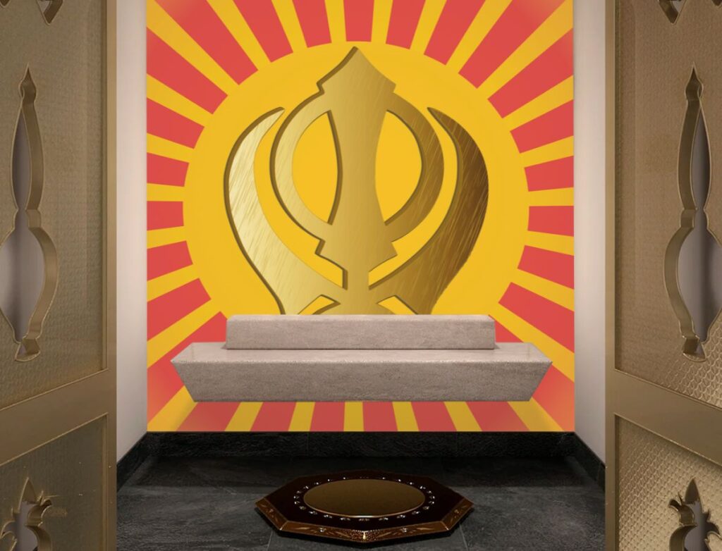 Khanda Sikh Symbol Wallpaper for Wall - Magicdecor®