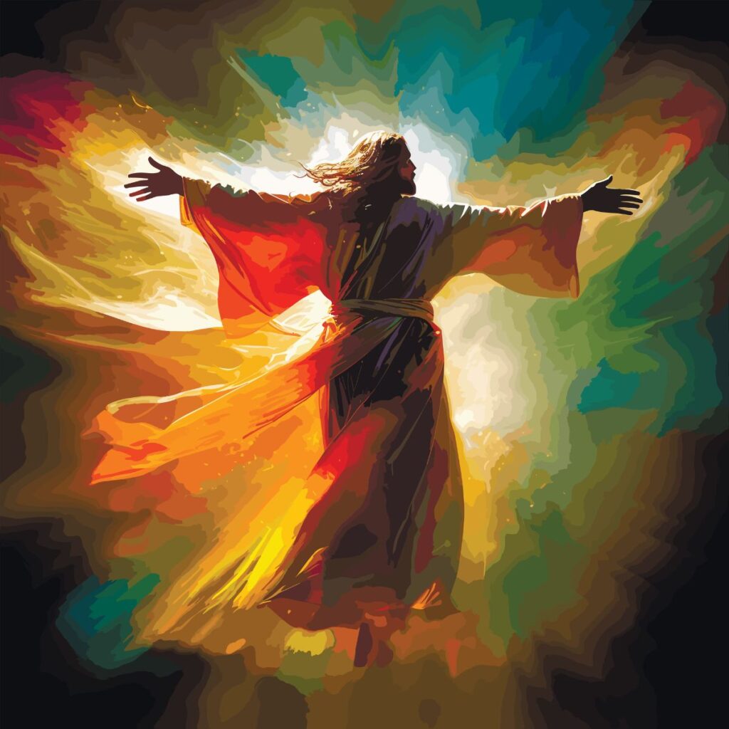 Jesus Abstract Painting Wallpaper Mural for Wall - Magicdecor®