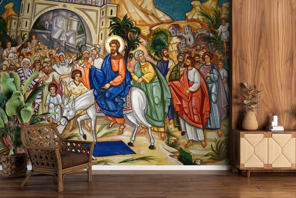 Jesus Christ in Jerusalem Wallpaper Mural for Wall - Magicdecor®