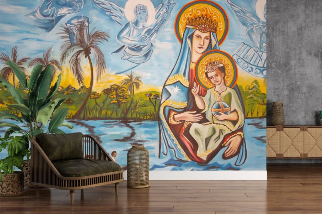 Roman Catholic Church Painting Wallpaper Mural - Magicdecor®