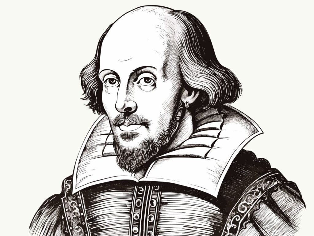 William Shakespeare Drawing Wallpaper Mural for Wall - Magicdecor®