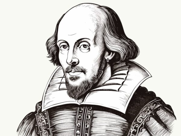 William Shakespeare Drawing Wallpaper Mural for Wall - Magicdecor®