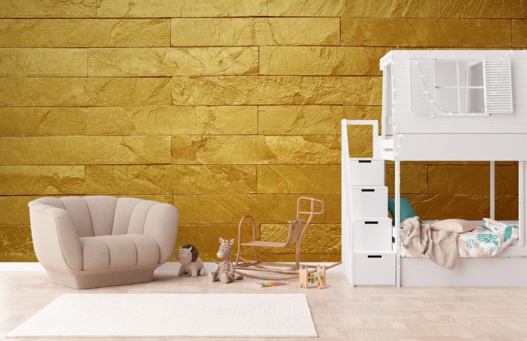 Golden Slate Stone Wallpaper Mural for Wall - Magicdecor®
