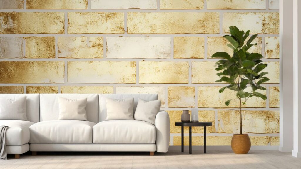 Light Hues White Gold Wallpaper Wall Mural - Magicdecor®