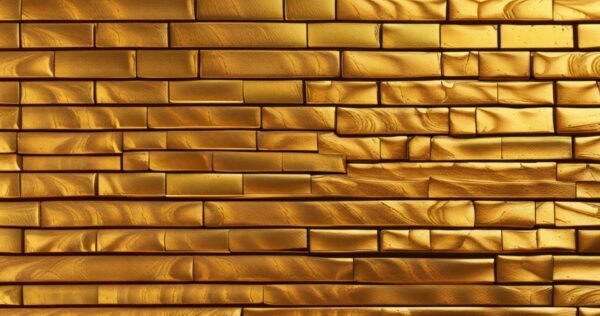 Majestic Golden Bricks Wallpaper Mural - Magicdecor®