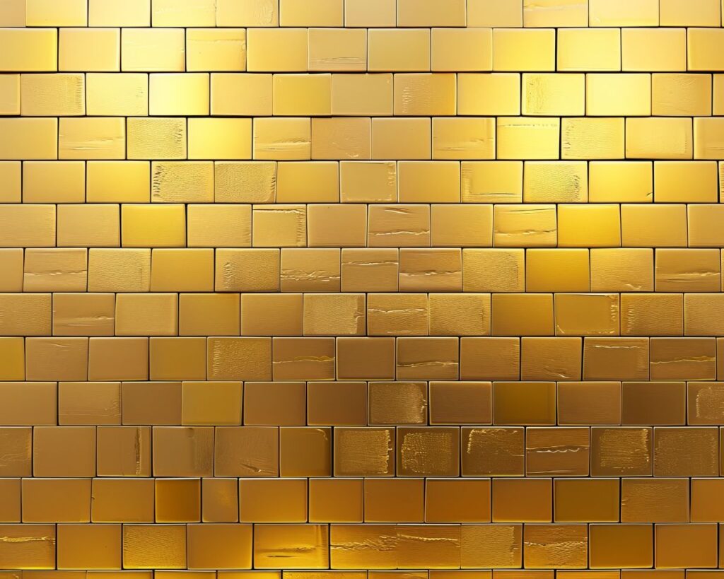 Swarn Istika, Luxury Golden Brick Wallpaper Mural for Wall - Magicdecor®