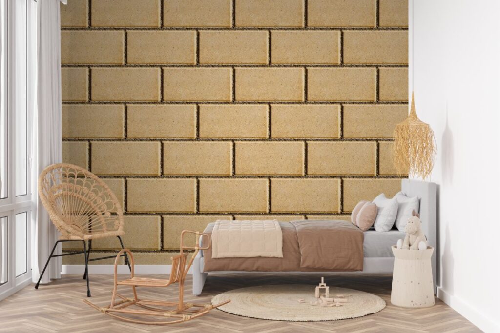 Yellow Brick Pavement Texture Wallpaper Mural - Magicdecor®