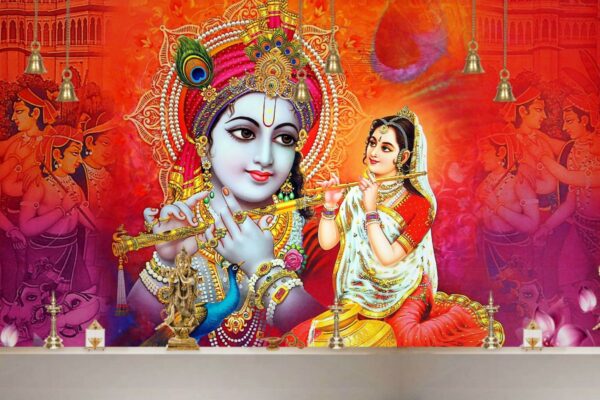 Radha Raman Wallpaper Mural for Wall - Magicdecor®