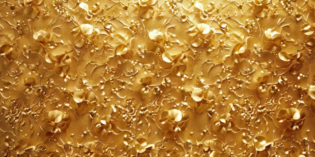 Glamorous Gold Floral Wallpaper Mural - Magicdecor®