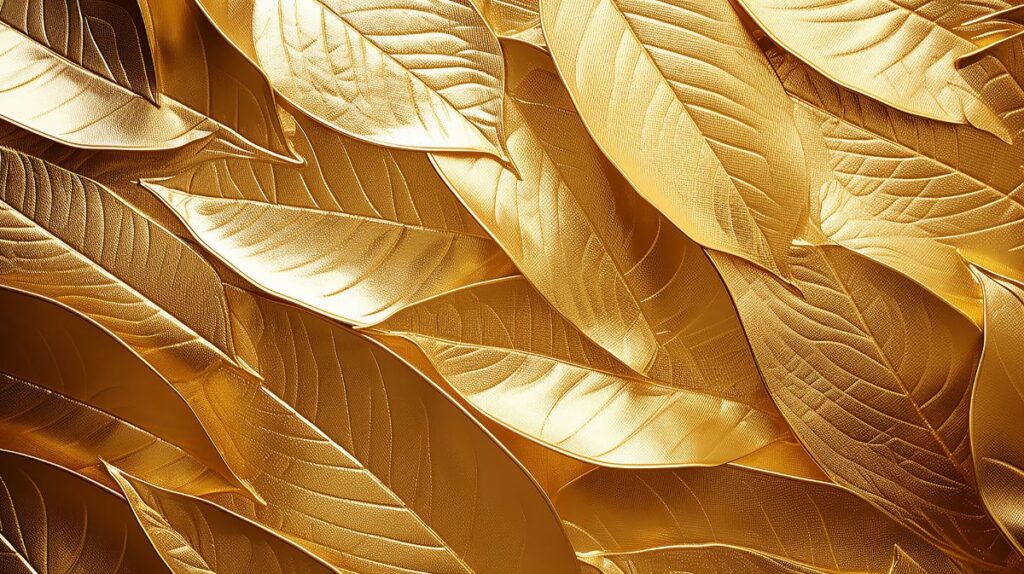 Golden Leaves Elegance Wallpaper Mural - Magicdecor®