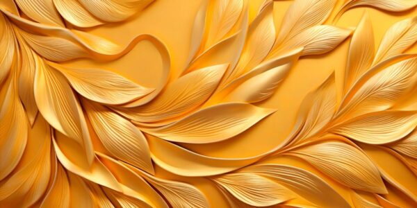 Luxurious Golden Leaves Mural Wallpaper - Magicdecor®
