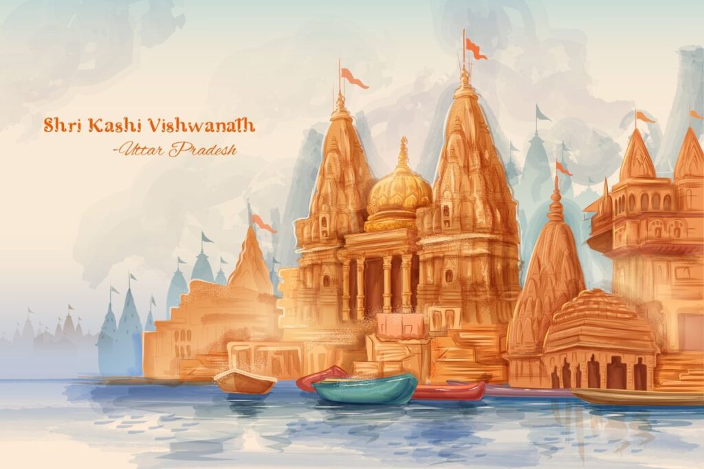 Shri Kashi Vishwanath Painting Wallpaper for Wall - Magicdecor®