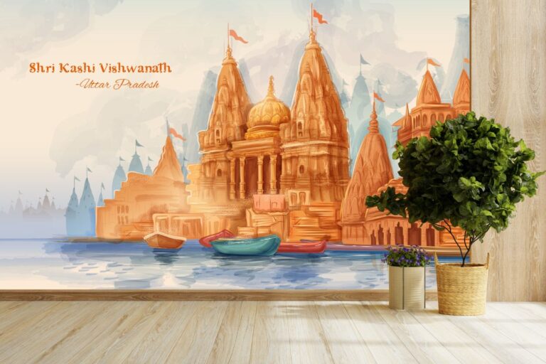 Shri Kashi Vishwanath Painting Wallpaper for Wall - Magicdecor®
