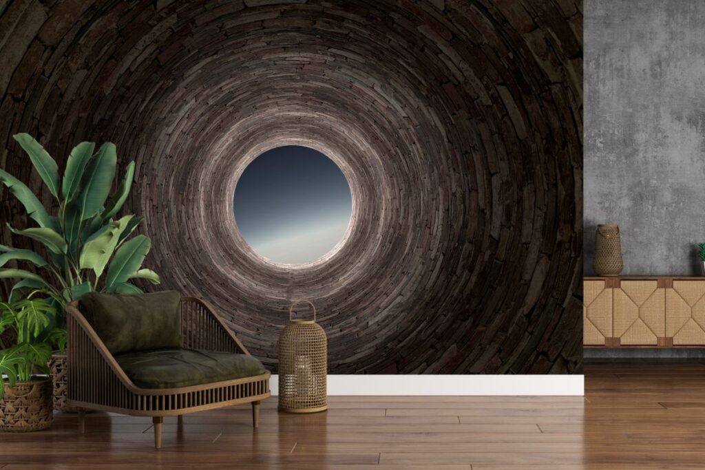 3D Brick Tunnel Wallpaper Mural - Magicdecor®