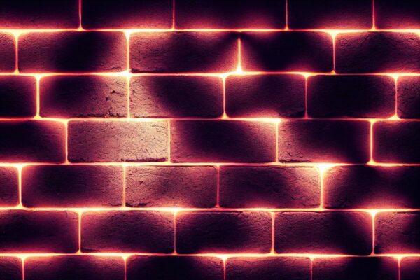 3D Neon Brick Wallpaper Mural - Magicdecor®