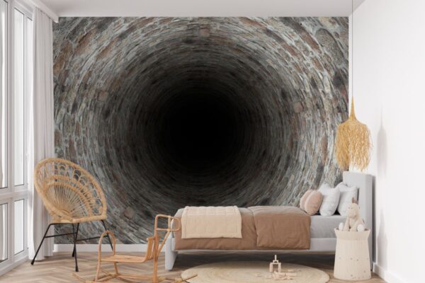 3D Rocky Tunnel Wallpaper Mural for Wall - Magicdecor®