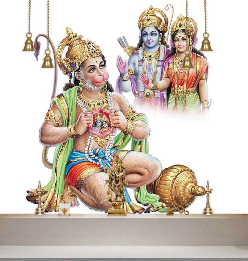 Hanumanji Worshipping Sita Ramji Wallpaper Mural - Magicdecor®