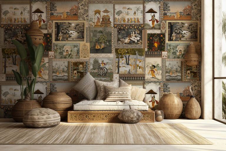 Madhav Bagicha Wallpaper Mural, Customized - Magicdecor®