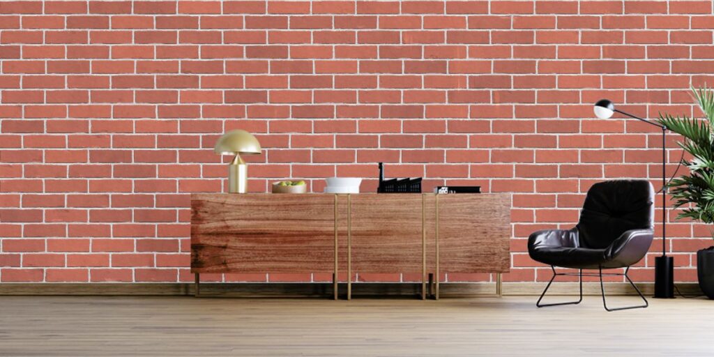 Bricked in Red Mural Wallpaper - Magicdecor®