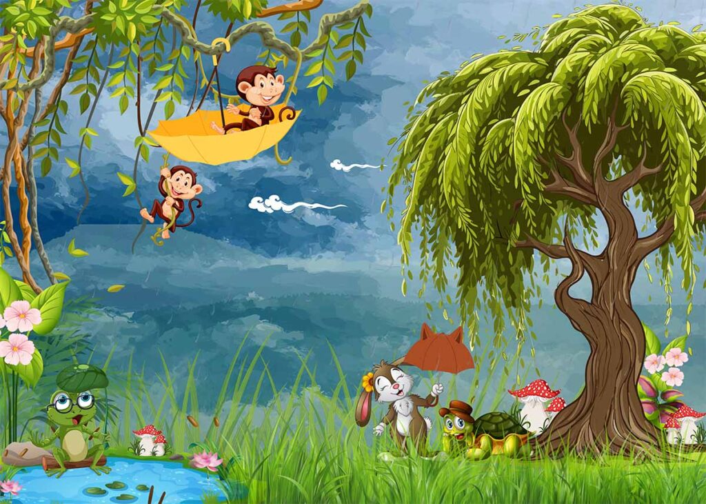 Rainforest Rhythms Mural Wallpaper, Customized - Magicdecor®