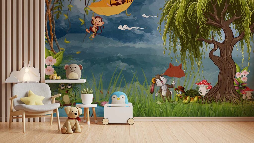 Rainforest Rhythms Mural Wallpaper, Customized - Magicdecor®