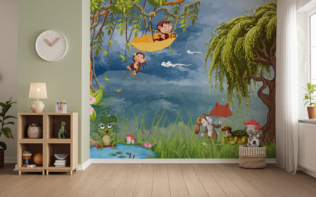 Rainforest Rhythms Mural Wallpaper, Customized - Magicdecor®