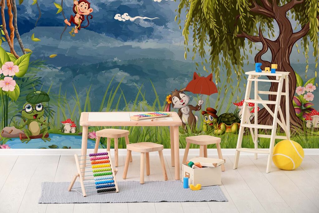 Rainforest Rhythms Mural Wallpaper, Customized - Magicdecor®