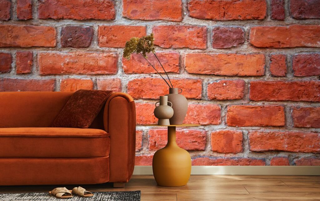 Red Brick Wall Texture Grunge Wallpaper Mural - Magicdecor®