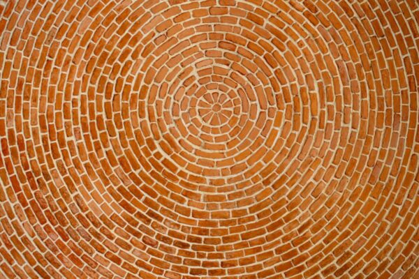 Timeless Circular Red Brick Pattern Wallpaper Mural - Magicdecor®