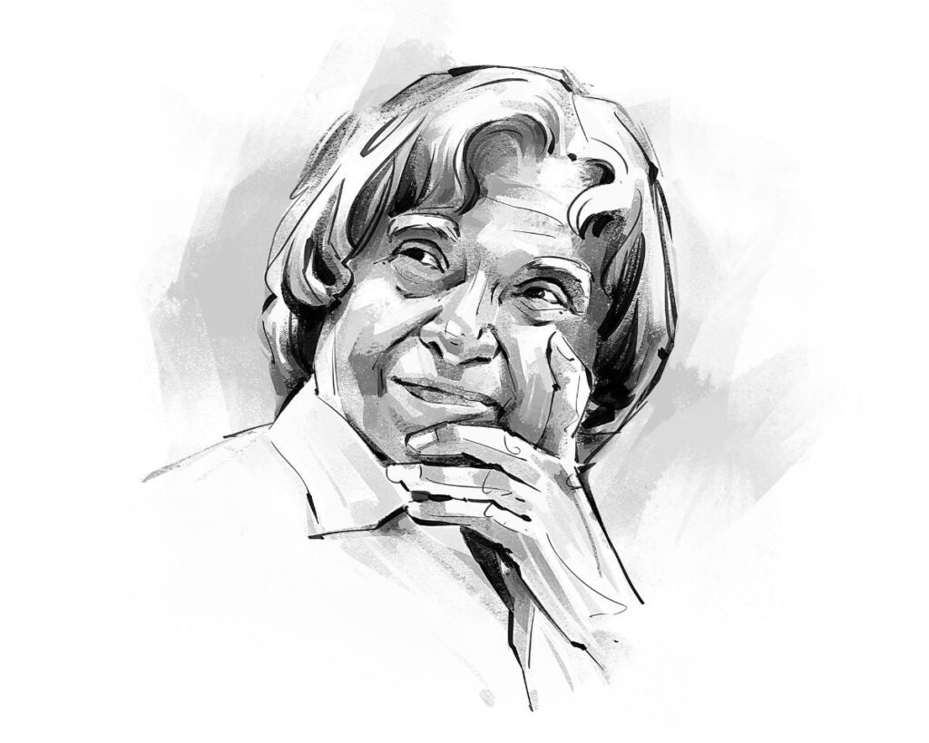 A. P. J. Abdul Kalam Sketch Wallpaper For Wall - Magicdecor®