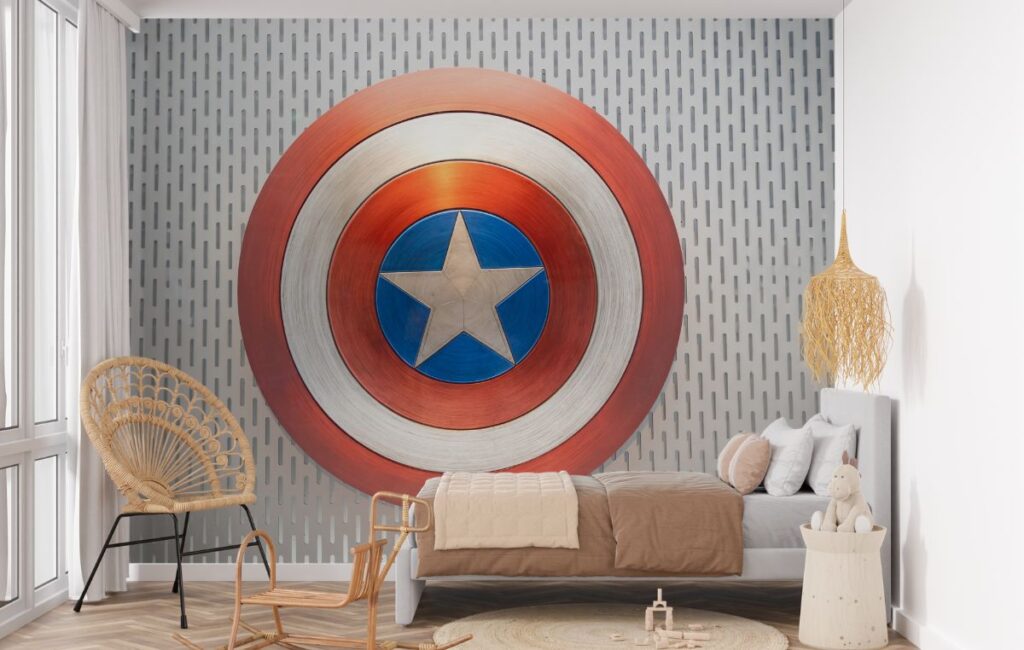 Captain America's Shield Wallpaper for Wall - Magicdecor®